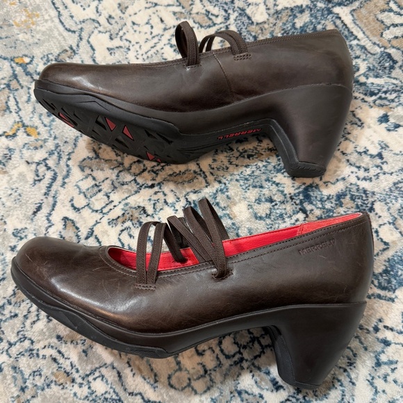 Merrell | Shoes | Merrell Evera Cross Coffee Brown Leather Low Heel ...